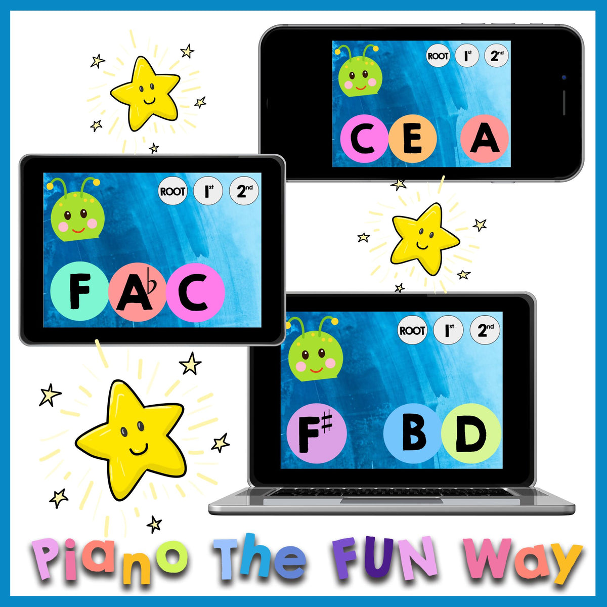 Boom Cards: Easy Minor Chord Inversions - Caterpillar Theme – Music ...