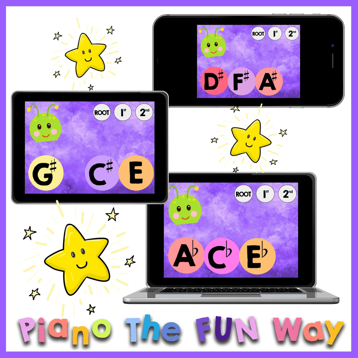 Boom Cards: Hard Minor Chord Inversions - Caterpillar Theme – Music ...