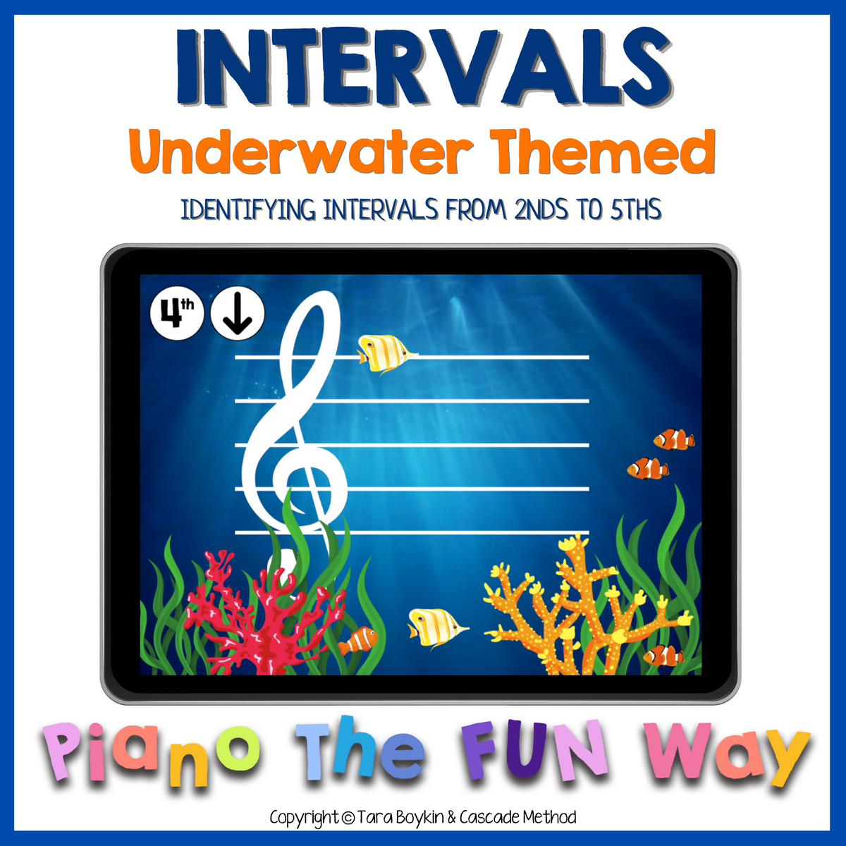 Boom Card: Intervals: Seconds to Fifths (Under Water Theme) – Music ...