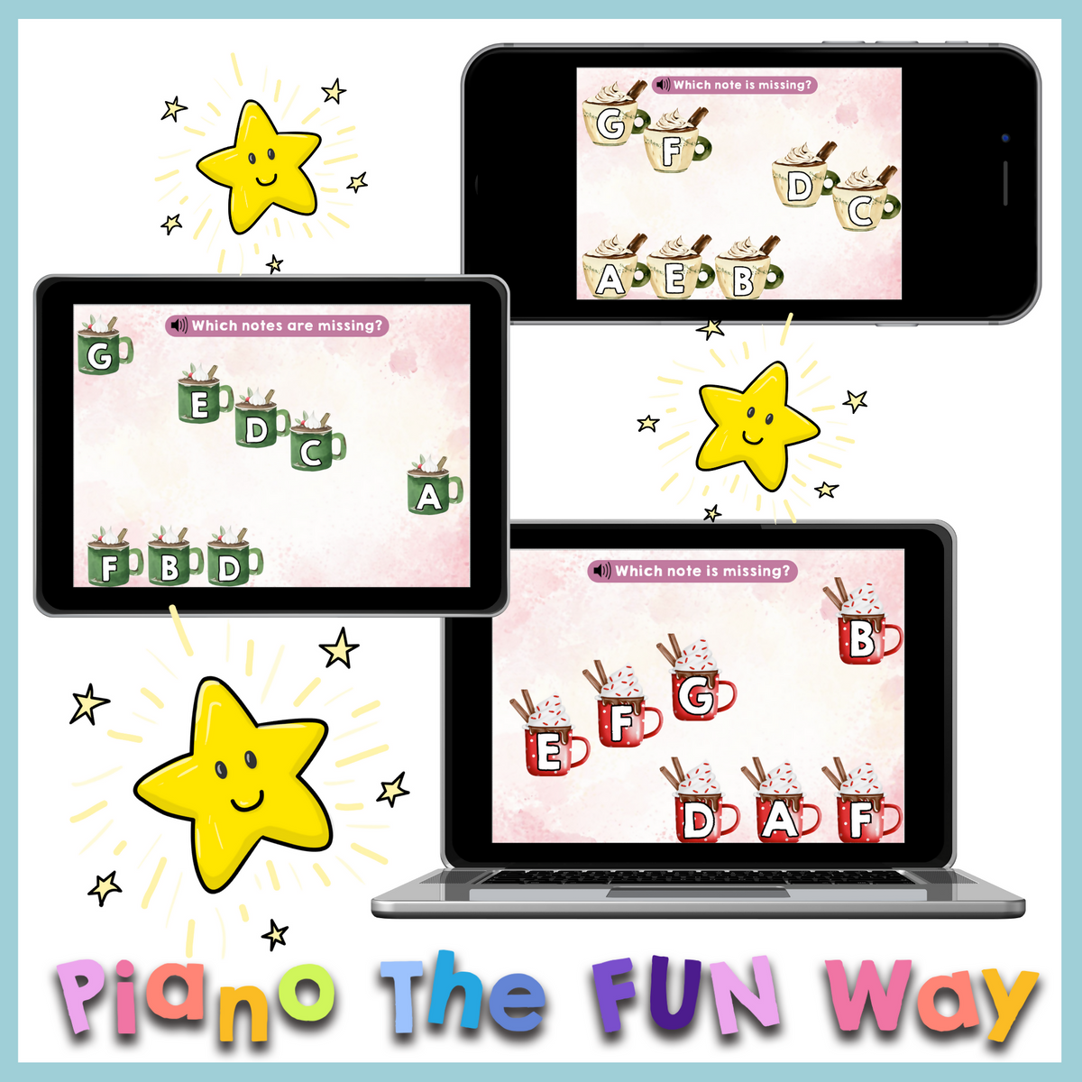 Boom Card: Musical Alphabet - Christmas Mugs – Music Teacher Resources