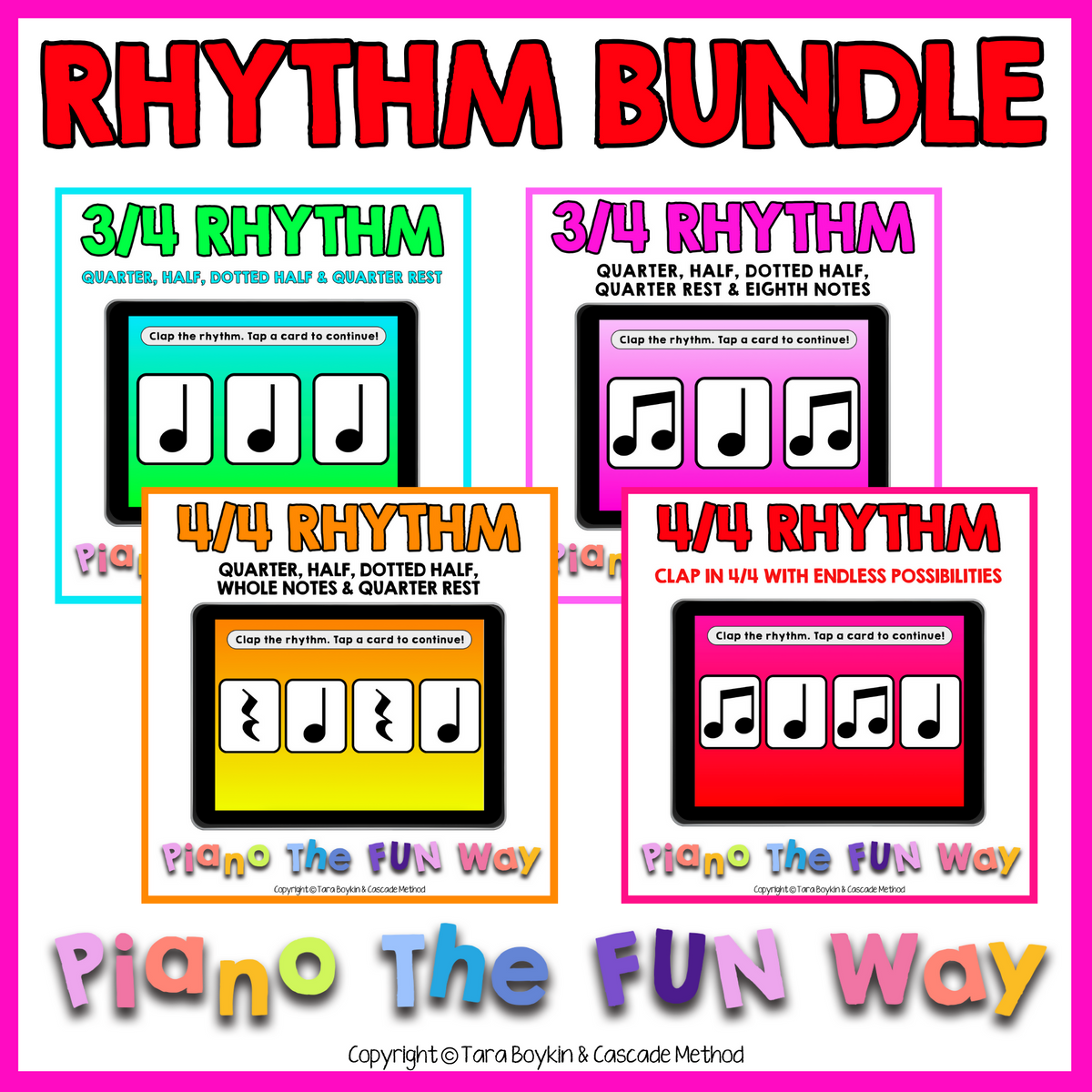 Bundle: Rhythm Bundle (Clapping in 3/4 and 4/4) – Music Teacher Resources