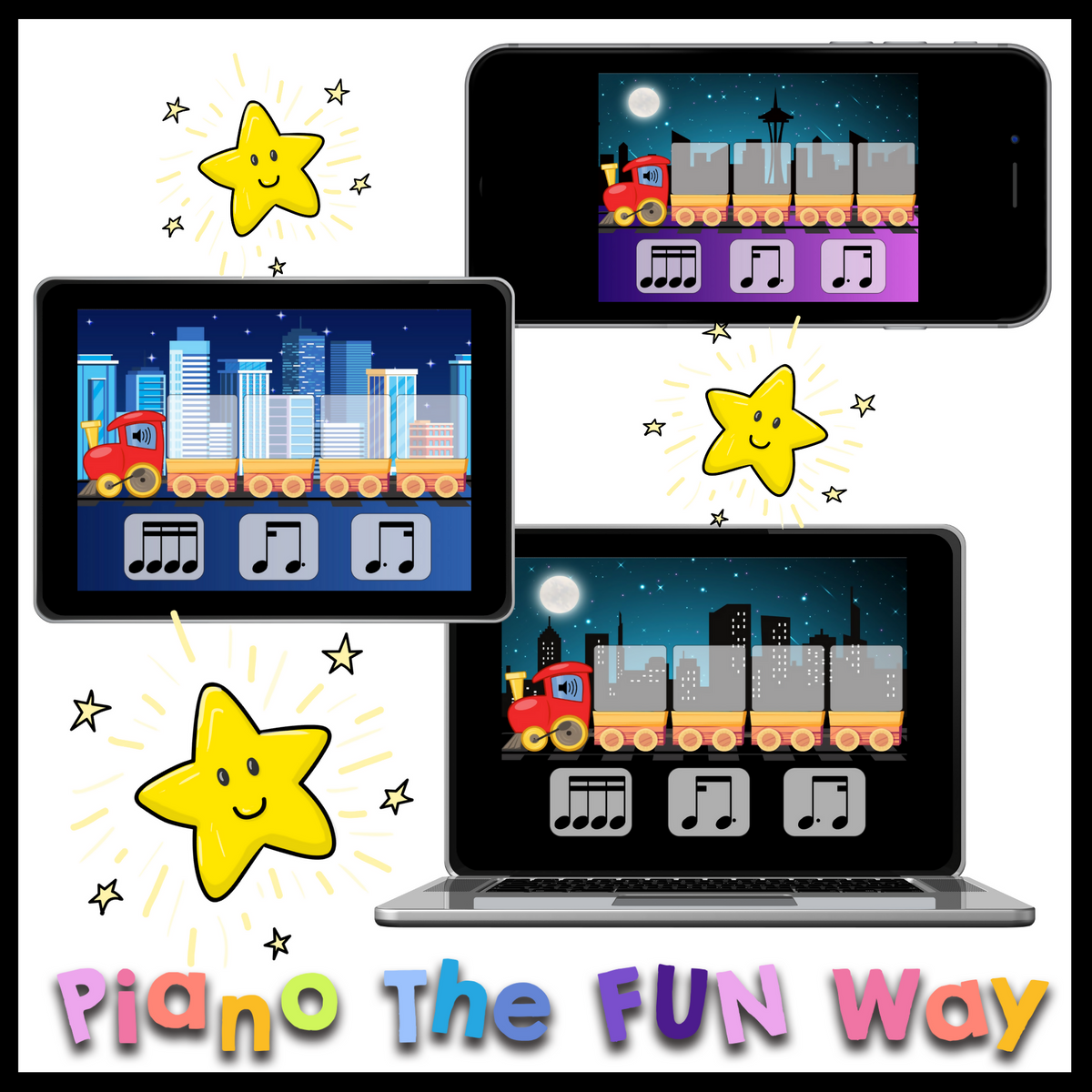 Boom Card: Rhythm Train Level 6 (Sixteenths, 3 Variations) – Music ...