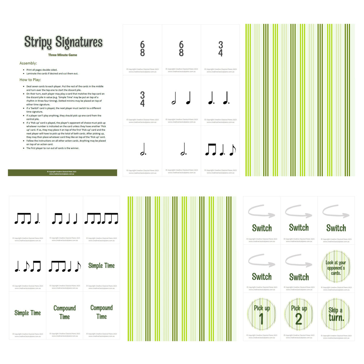 Time Signature Card Game – Music Teacher Resources