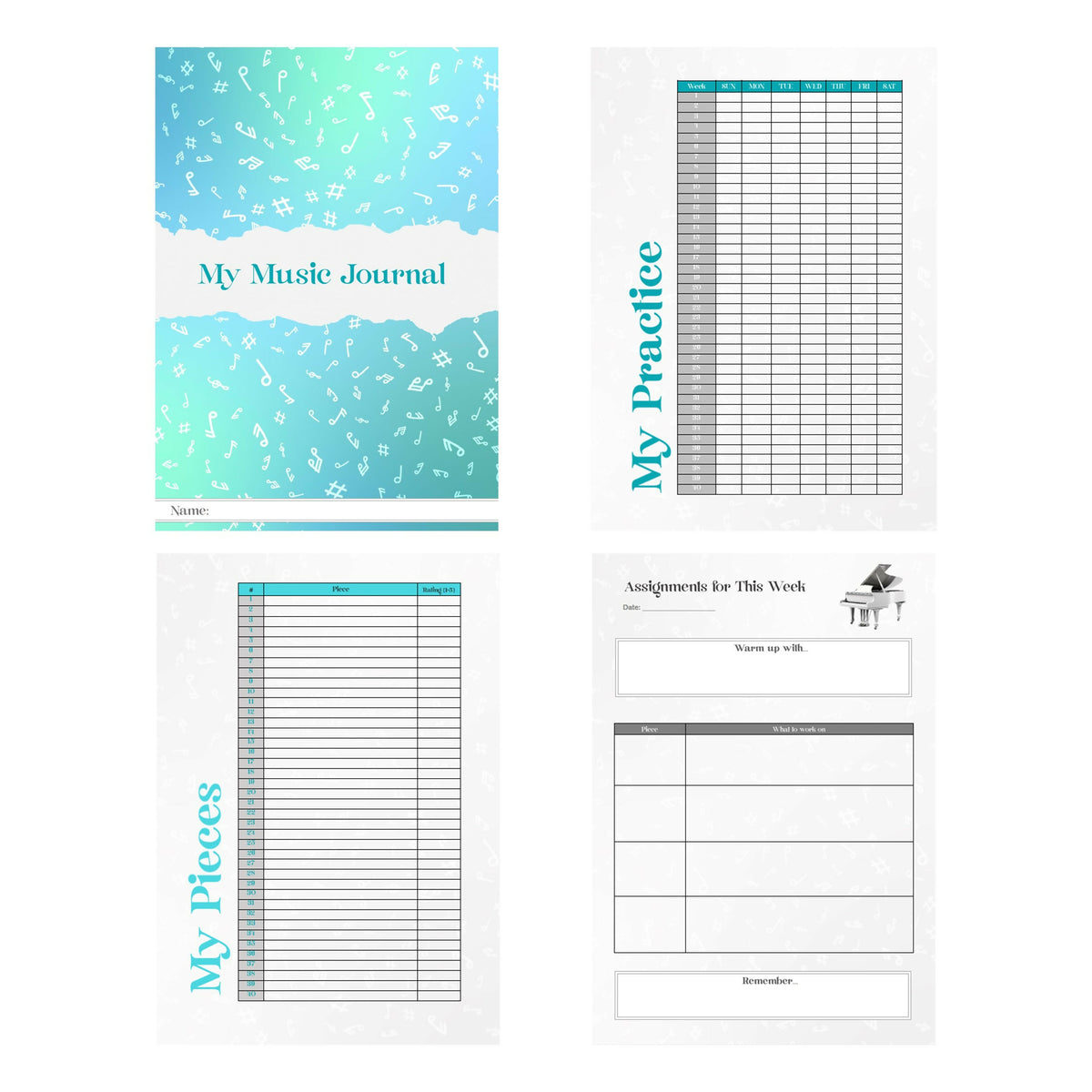 Practice Journal for Piano Students – Music Teacher Resources