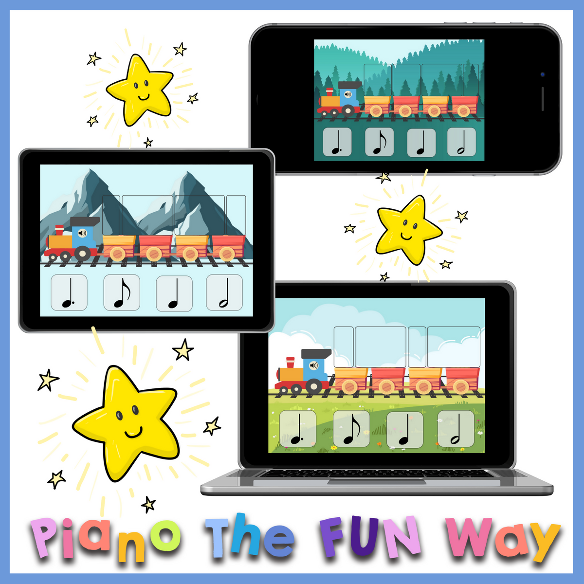 Boom Card: Rhythm Train Level 3 (Dotted Quarter, 8th) – Music Teacher ...