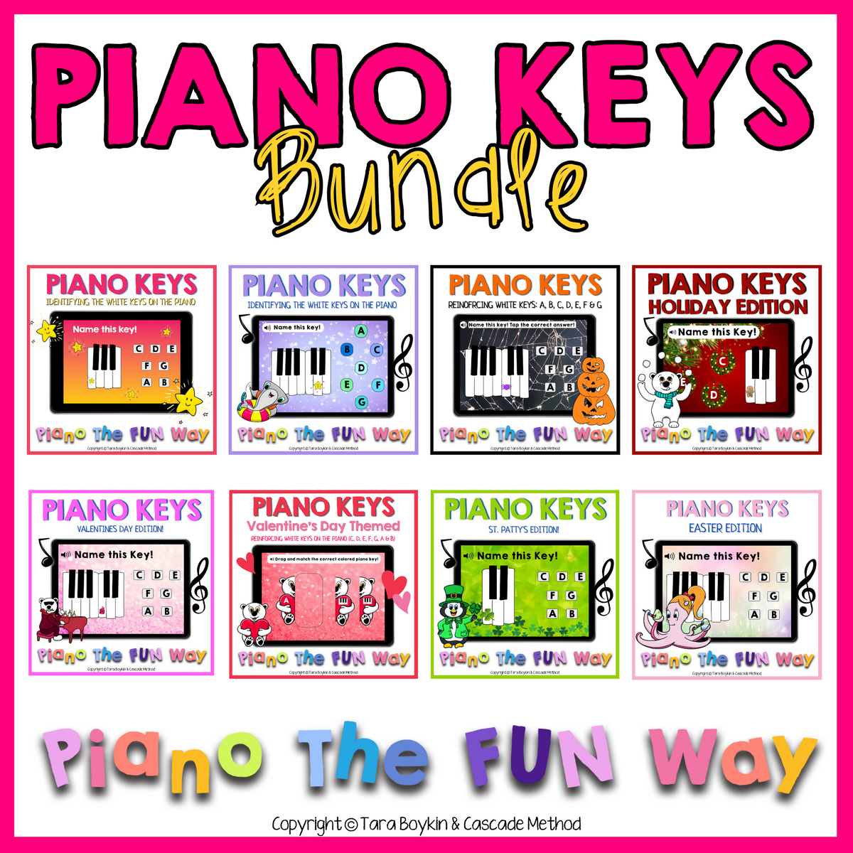 Bundle: Piano Keys Bundle (Beginner) – Music Teacher Resources