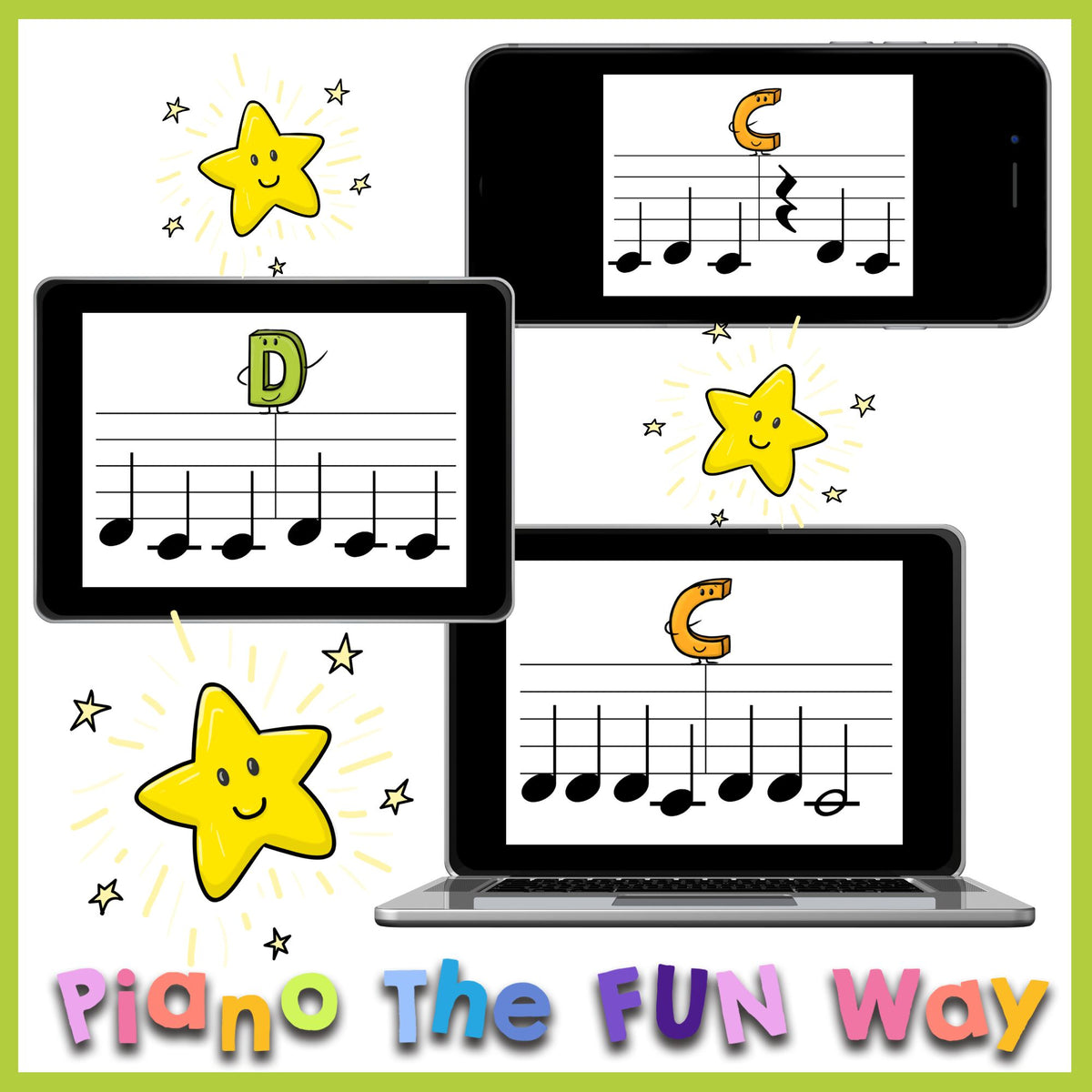 Boom Cards: Finding C's and D's – Music Teacher Resources