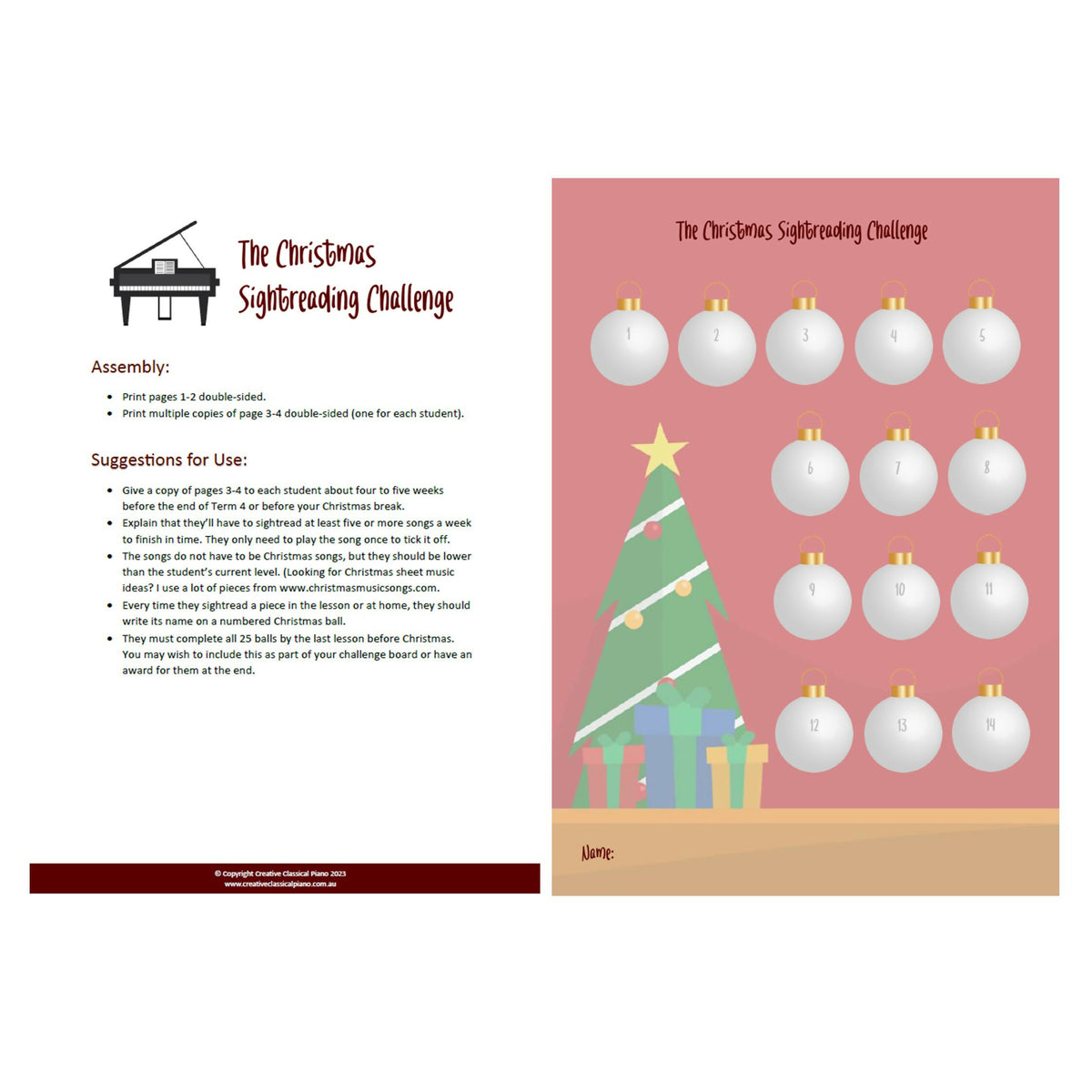 Christmas Sightreading Challenge – Music Teacher Resources