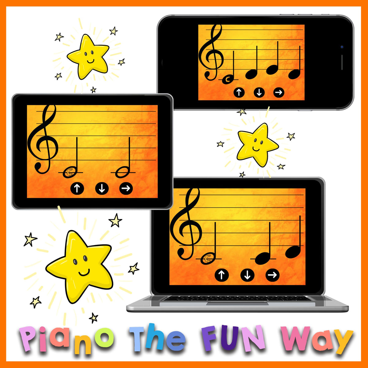 Boom Cards: Directional Reading with Middle C, D and E – Music Teacher ...