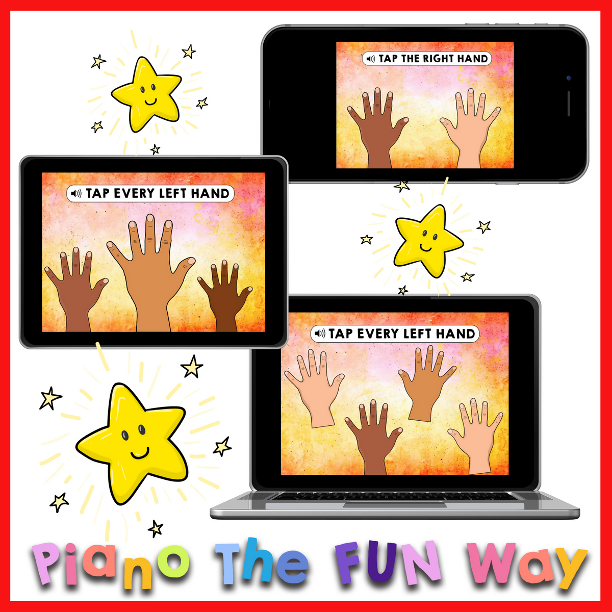 Boom Card: Identifying Right and Left Hand (Beginner) – Music Teacher ...