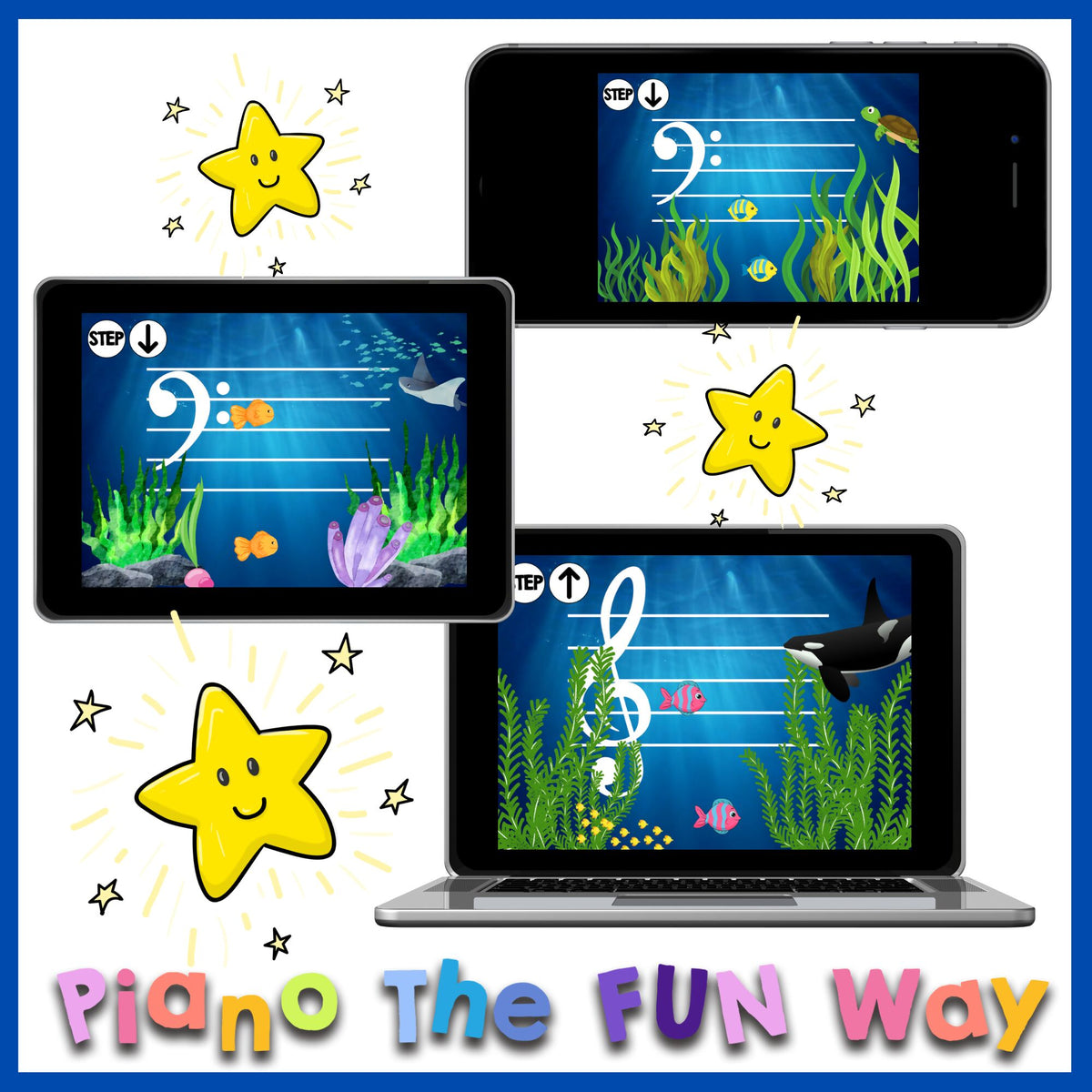 Boom Cards: Skips and Steps (Under Water Theme) – Music Teacher Resources