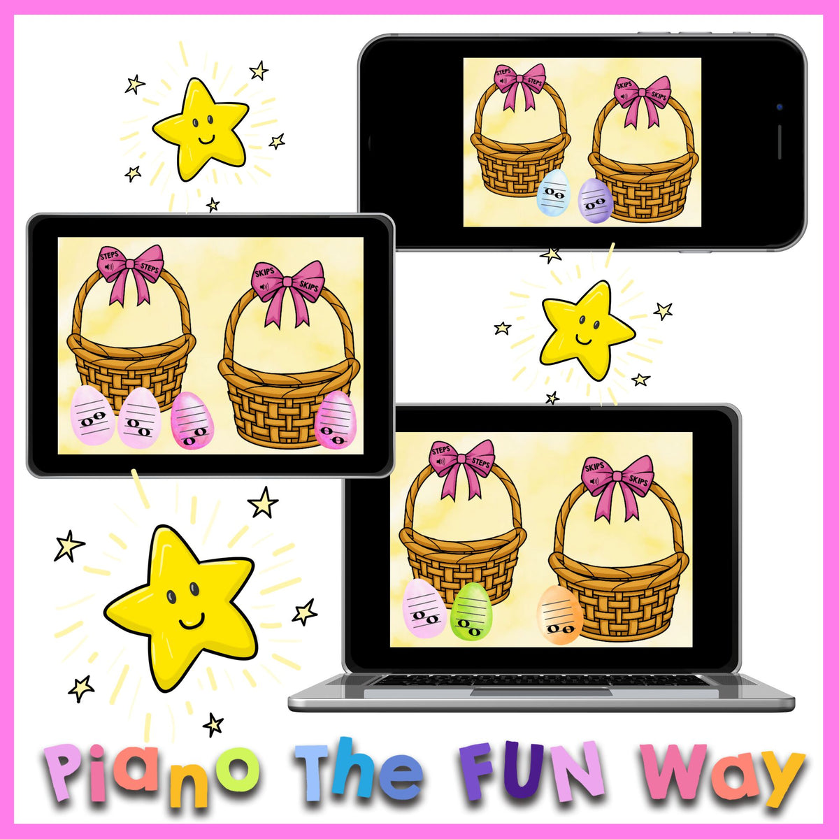 Boom Cards: Eggs in a Basket (Beginner Intervals) – Music Teacher Resources