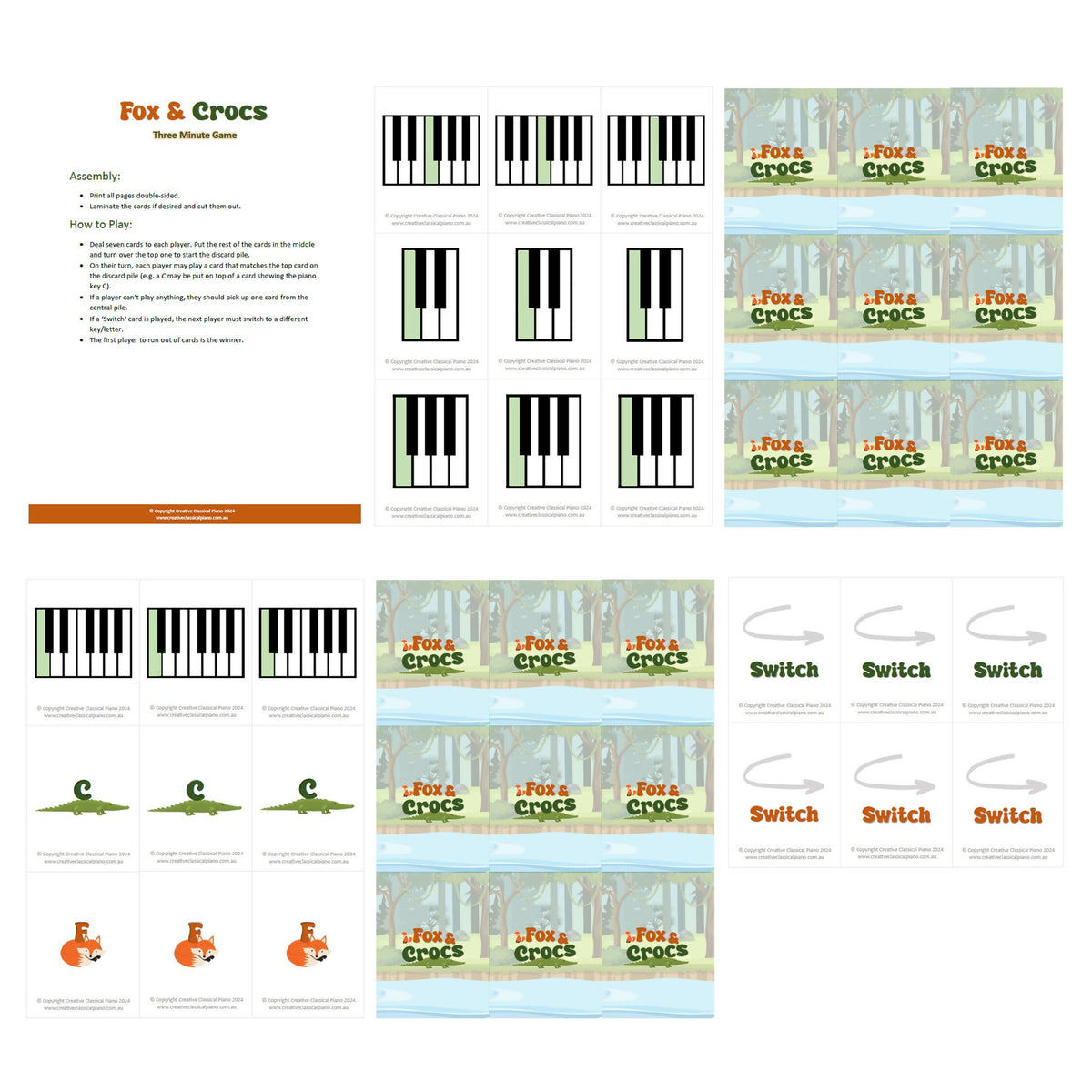 Quick Card Game for Beginning Piano Students – Music Teacher Resources