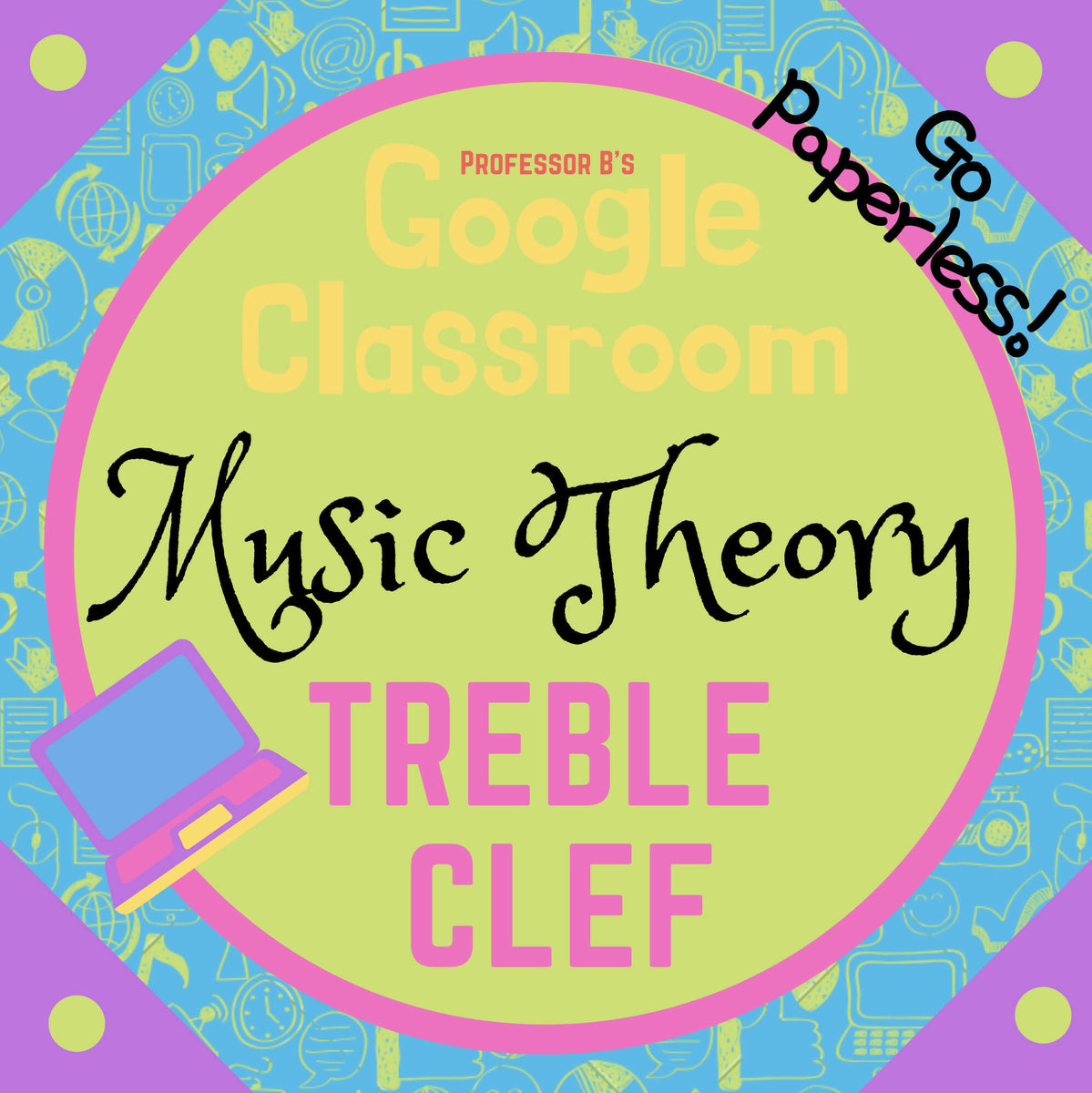 DIGITAL Music Theory Lesson 2: Treble Clef - Self Grading - No Prep ...