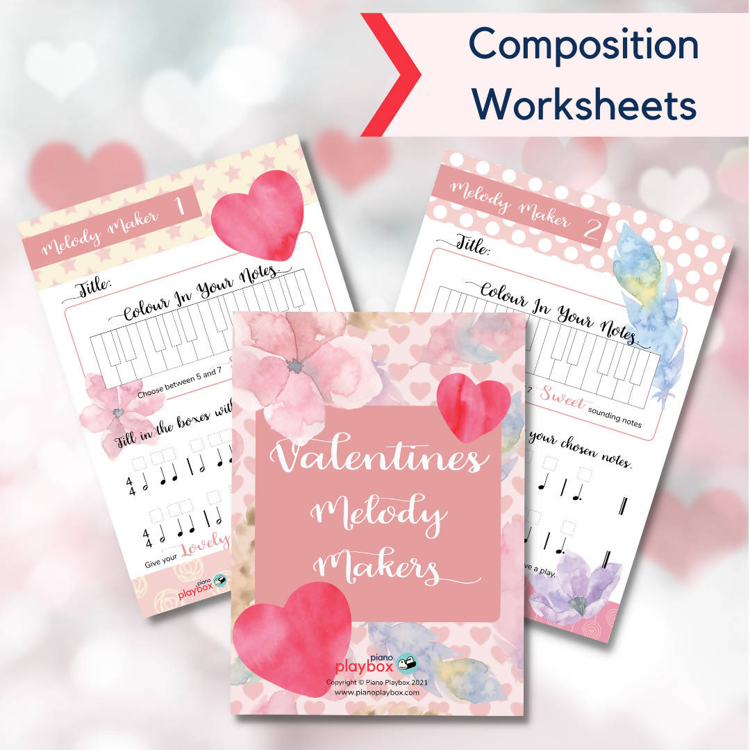 Valentine composition worksheets – Music Teacher Resources