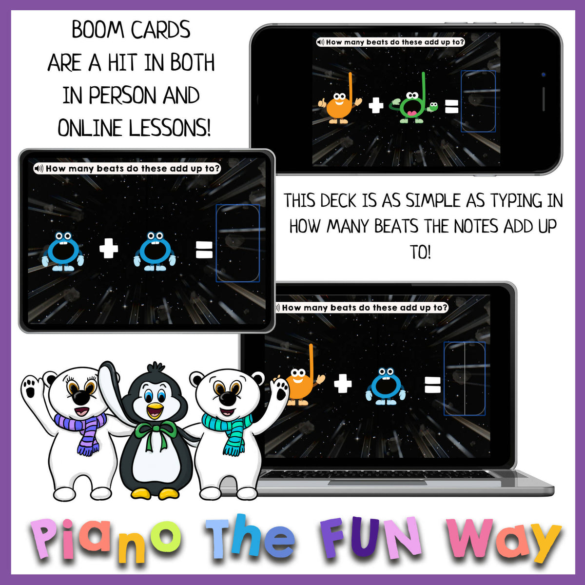 Boom Cards: Rhythm Math (Keyboard Required) – Music Teacher Resources