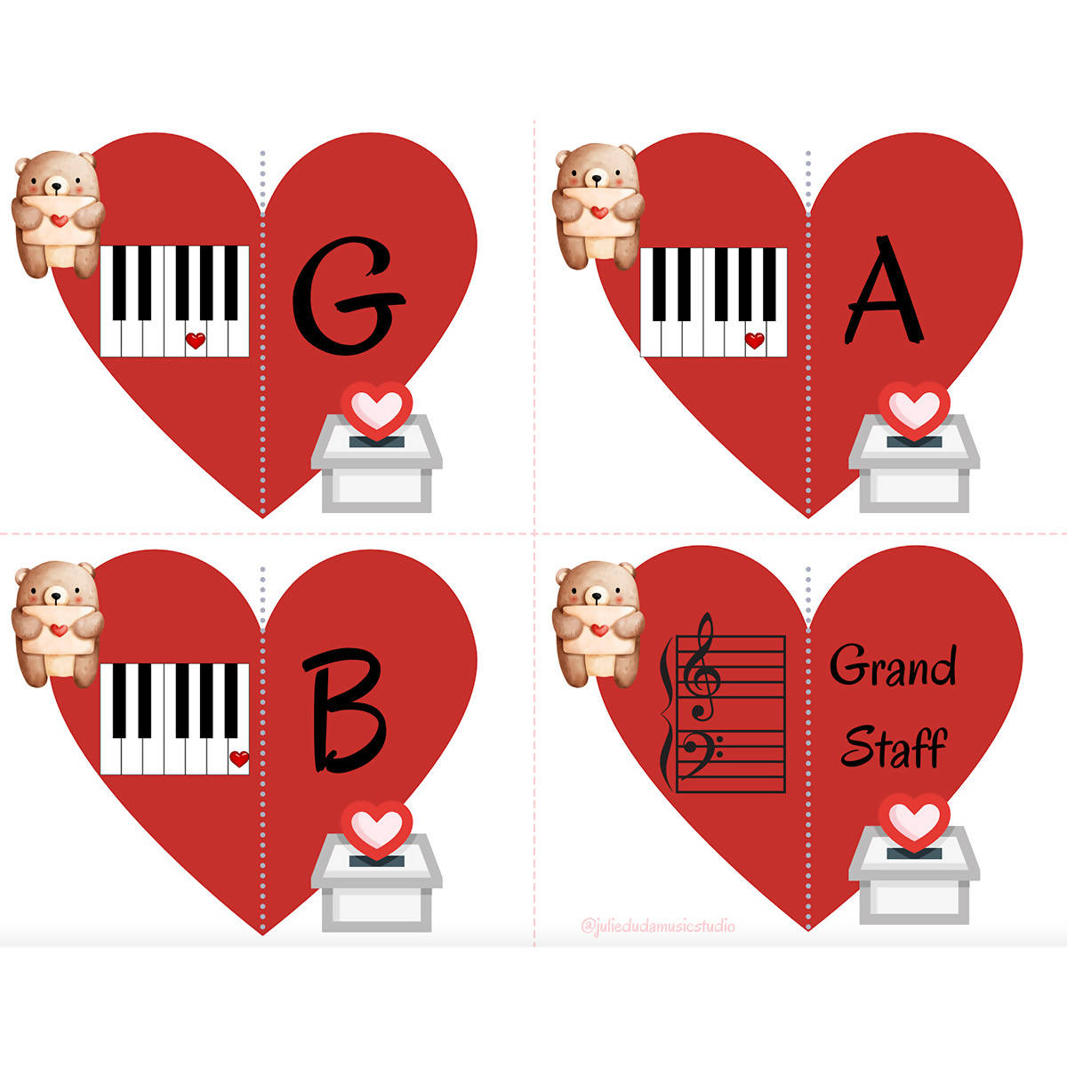 Valentine Hearts to Match! – Music Teacher Resources