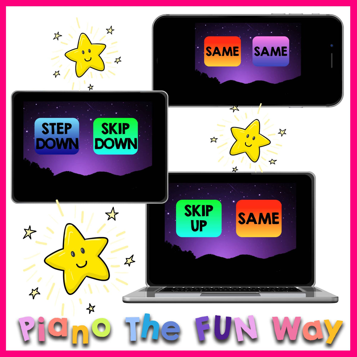 Boom Cards: Same, Skip and Step Combo (Level 2) – Music Teacher Resources