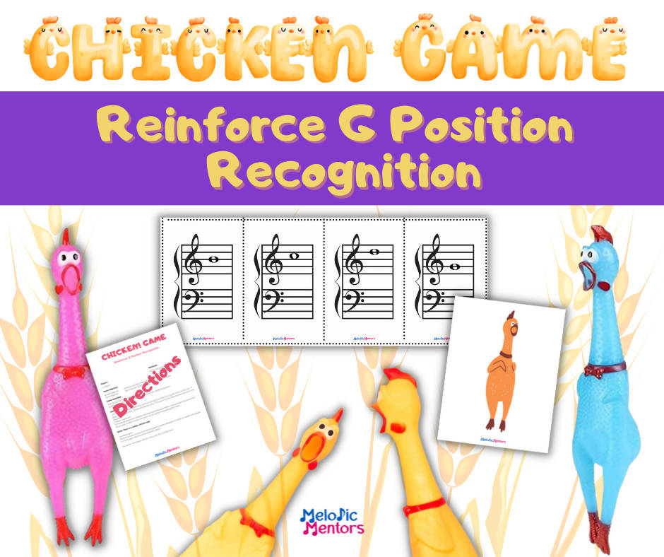 Chicken Game G Position Recognition Card Game – Music Teacher Resources