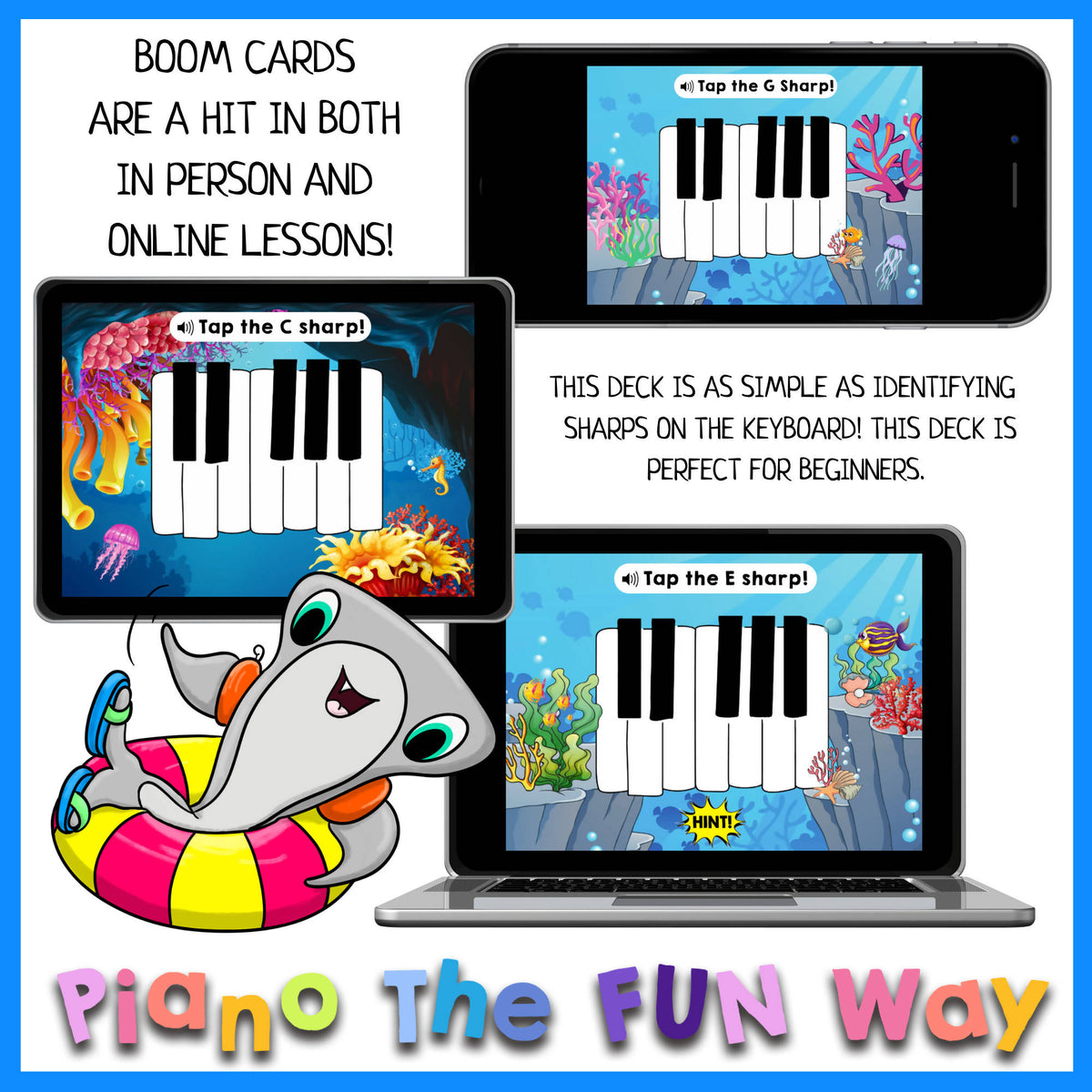 Boom Cards: Sharps - Identifying Sharps on the Keyboard – Music Teacher ...