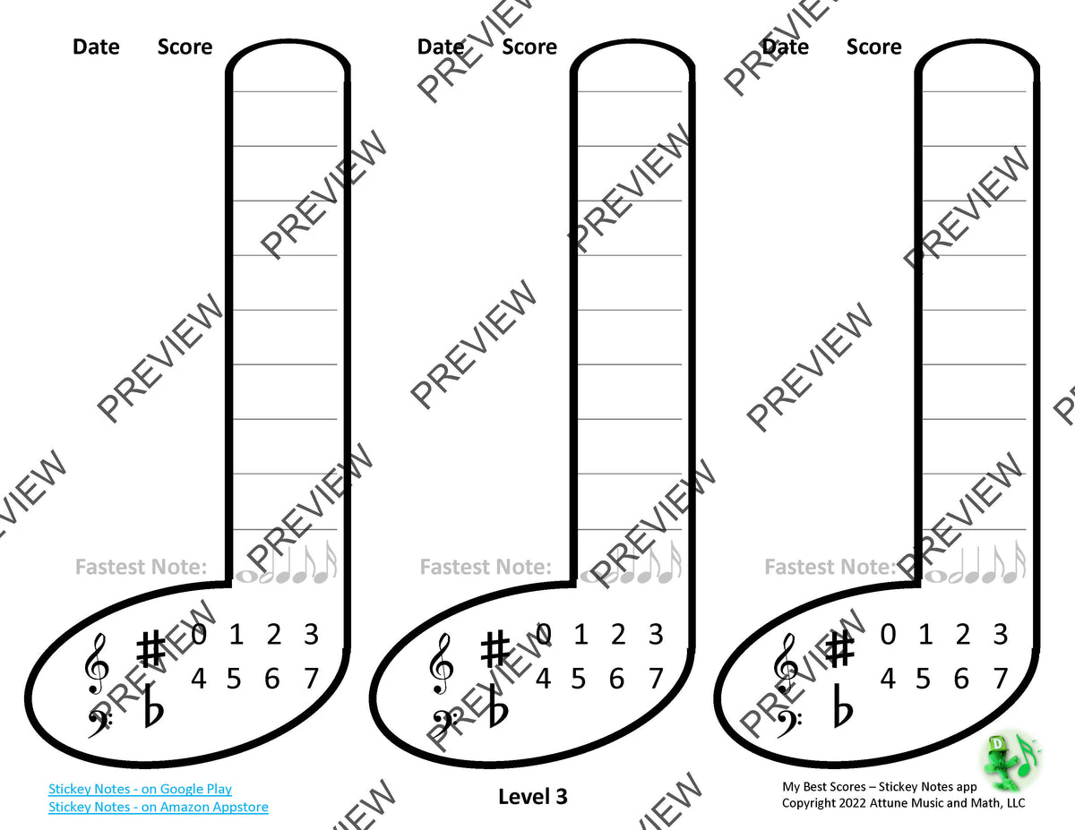 Best score tracking sheet - Stickey Notes app – Music Teacher Resources