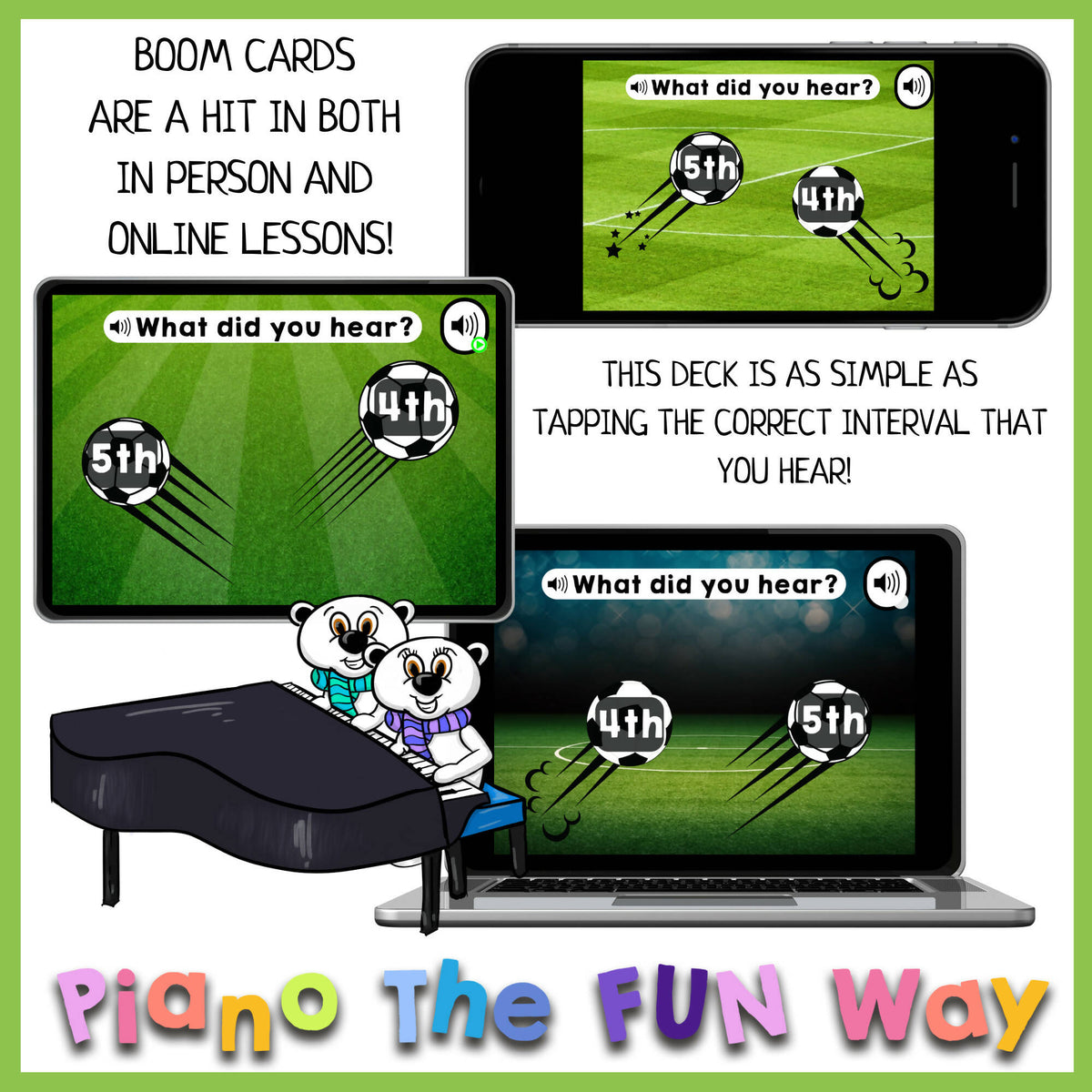 Boom Cards: Beginner Ear Training Sport Edition (4th-5ths) – Music ...