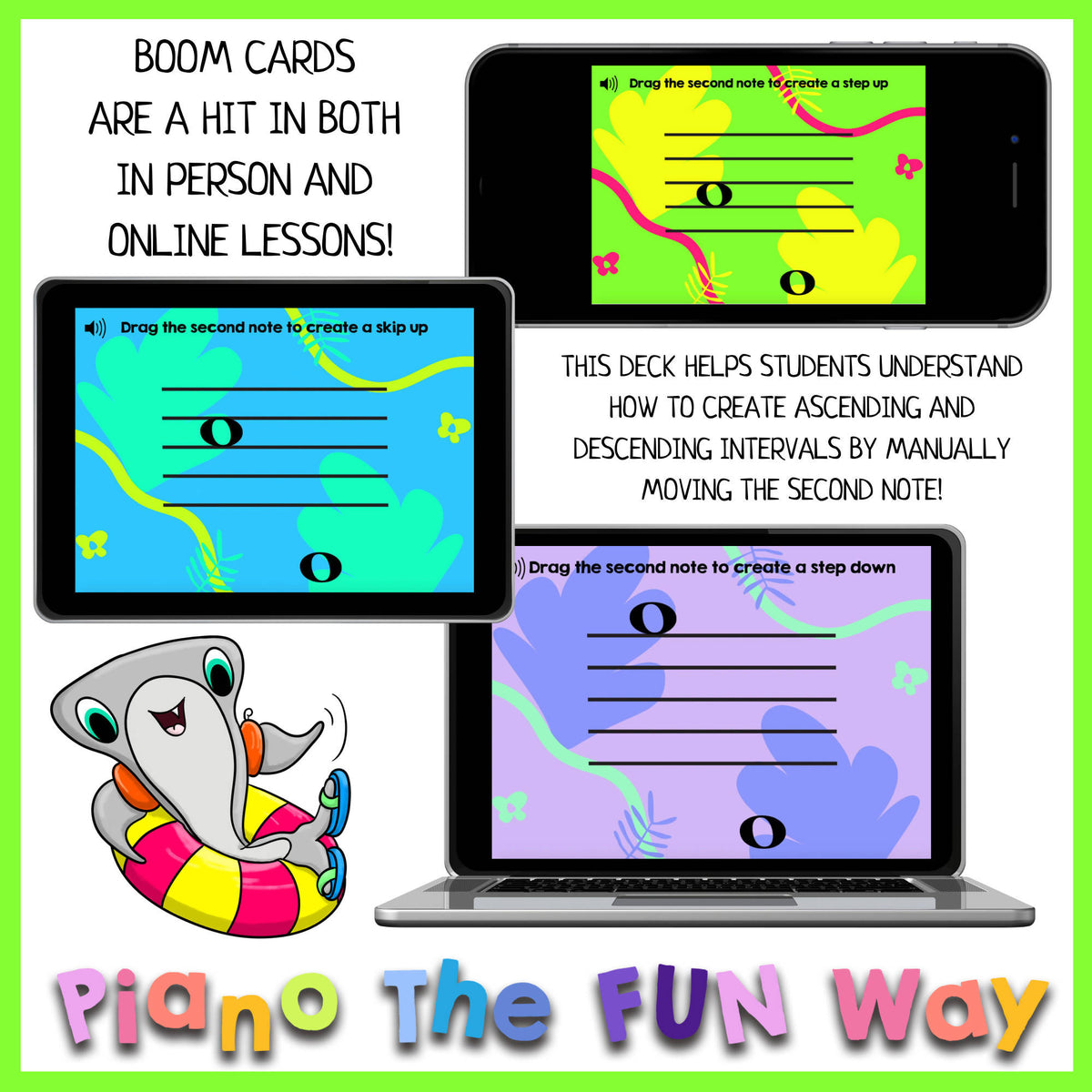 Boom Cards - Steps and Skips (Manually Up and Down) – Music Teacher ...
