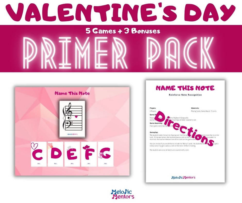 Beginning Piano Games for Valentine's Day – Music Teacher Resources