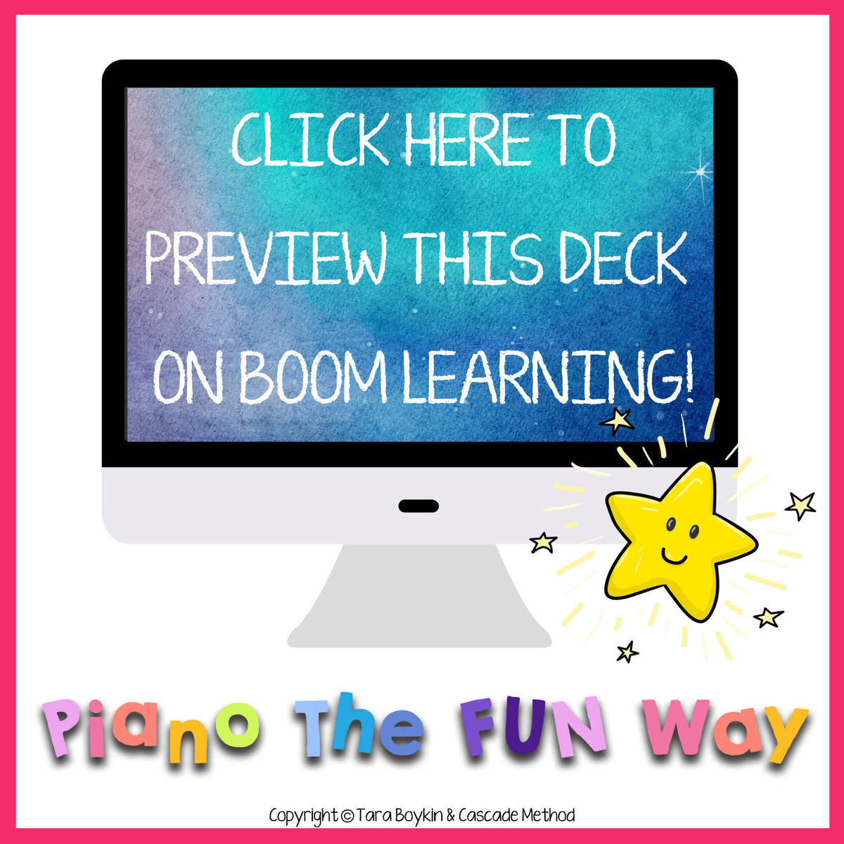 Boom Cards: Star Piano Keys ~ Note Recognition – Music Teacher Resources
