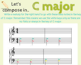 Fun piano composing activity for beginners – Music Teacher Resources