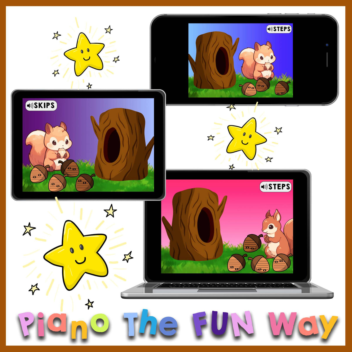 Boom Cards: Acorn Steps and Skips – Music Teacher Resources