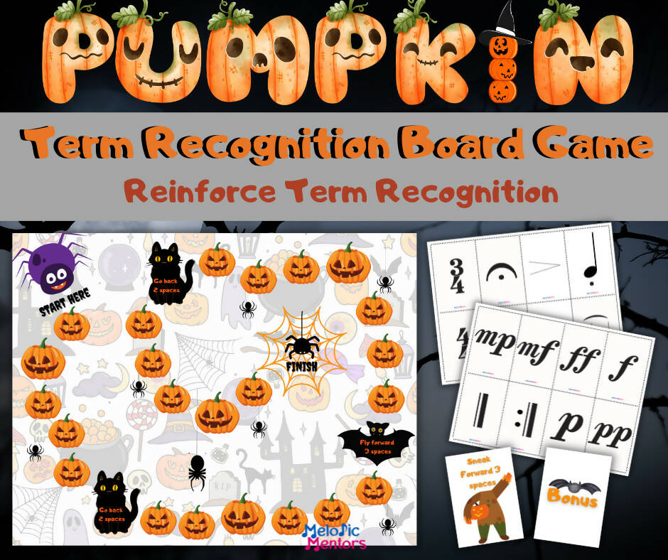 Pumpkin Terms - Term Recognition Board Game – Music Teacher Resources