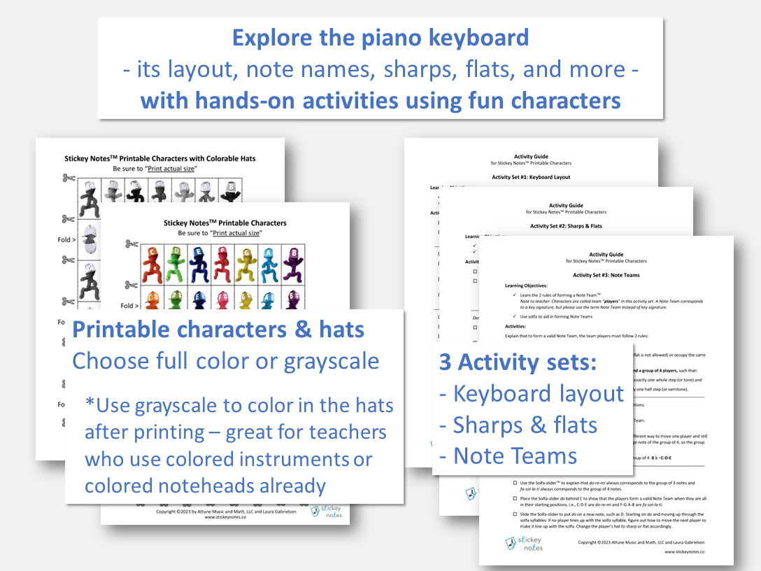 At-the-piano music theory activities for beginner students – Music ...