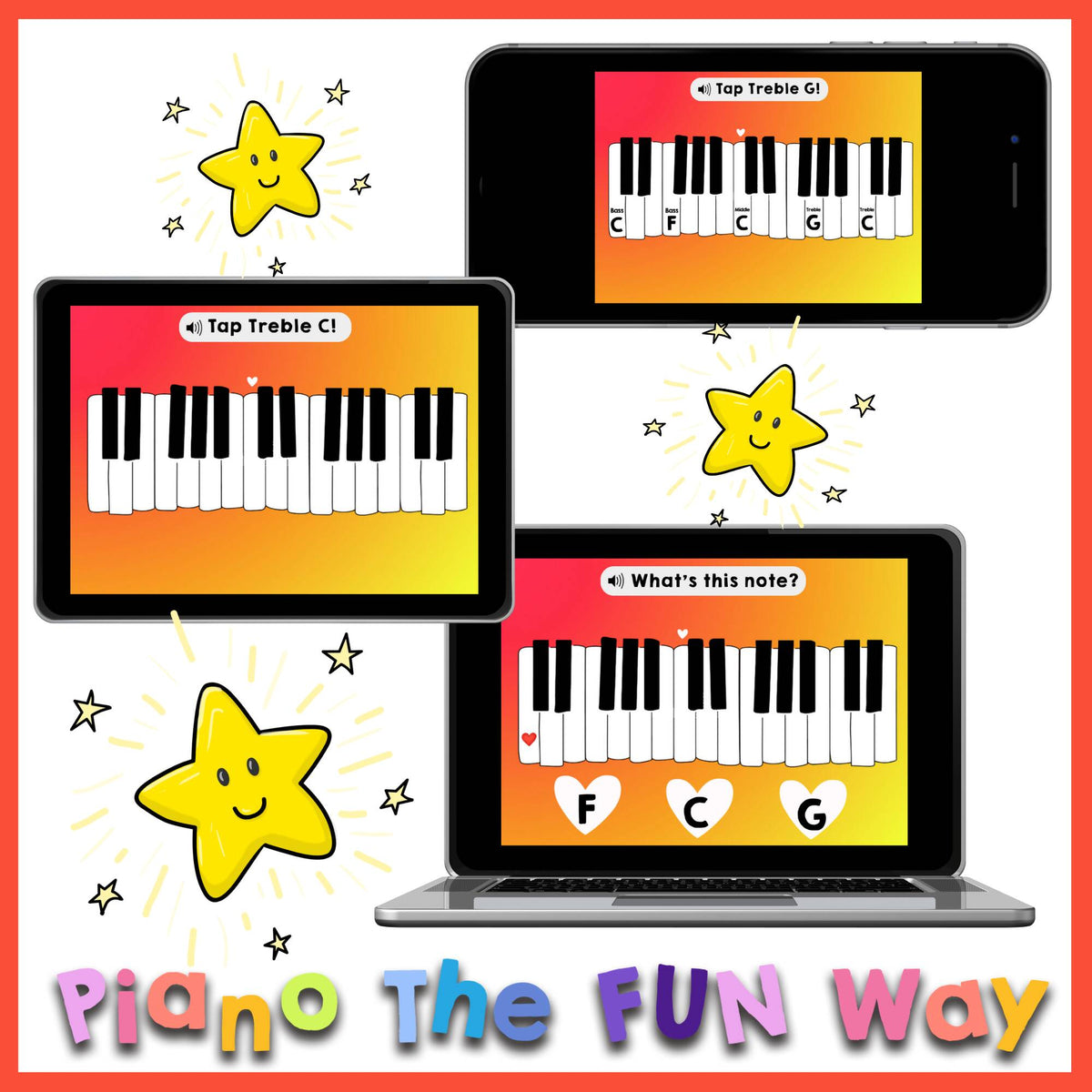 Boom Cards: Landmarks on Keyboard and Staff (for Beginners) – Music ...
