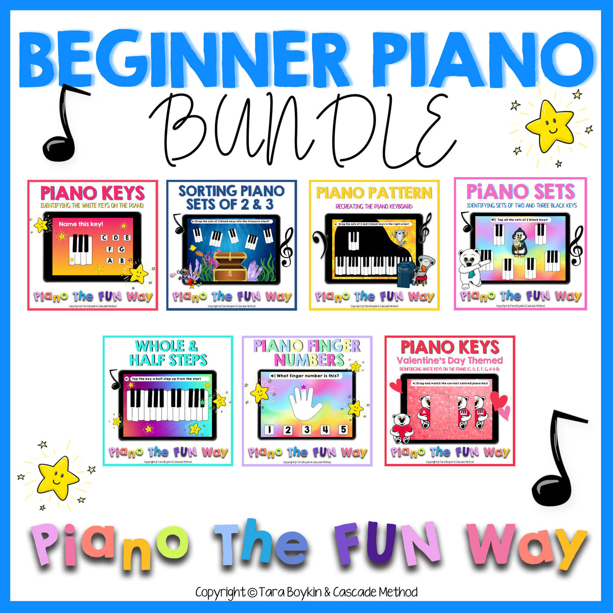Boom Cards: Beginner Piano Bundle – Music Teacher Resources