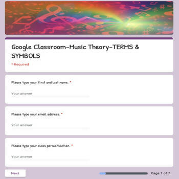 Google Classroom DIGITAL Music Theory Lesson 44: Terms and Symbols - S ...