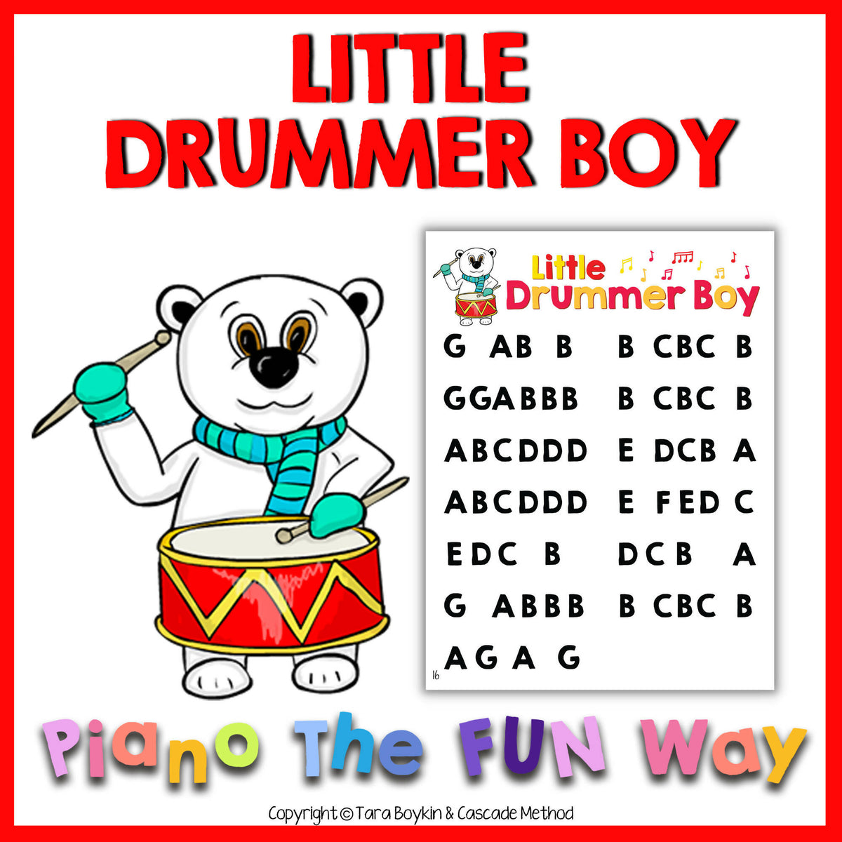 Piano Sheet: Little Drummer Boy – Music Teacher Resources