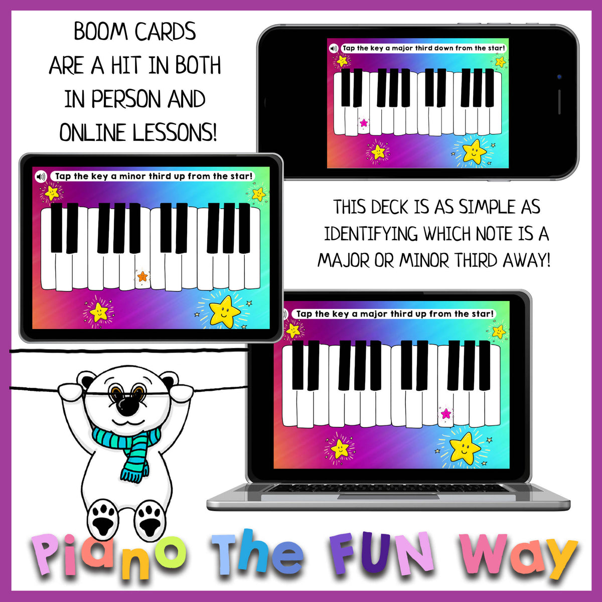 Boom Cards: Major and Minor Thirds – Music Teacher Resources
