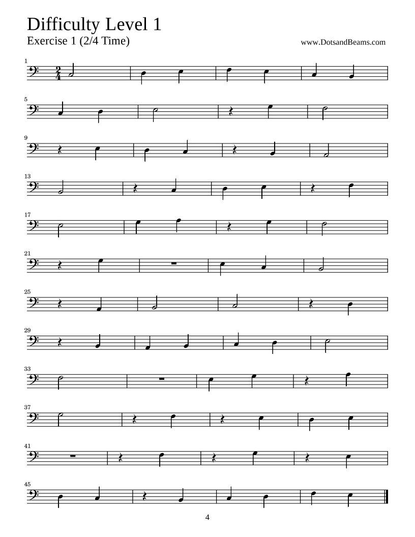 Pitch and Rhythm - Bass Clef (E-Book Copy) – Music Teacher Resources