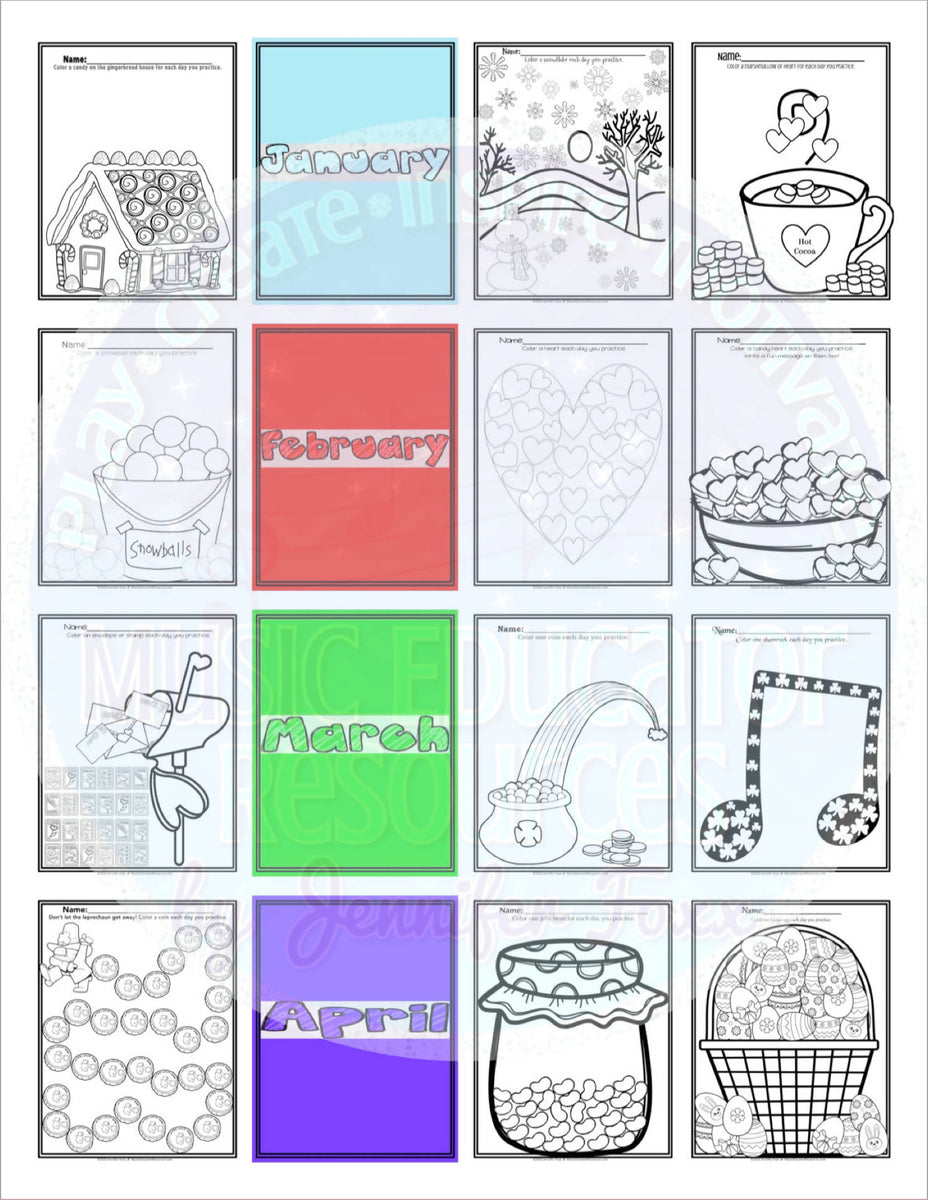 Practice Charts Reproducible Music Teacher Resources