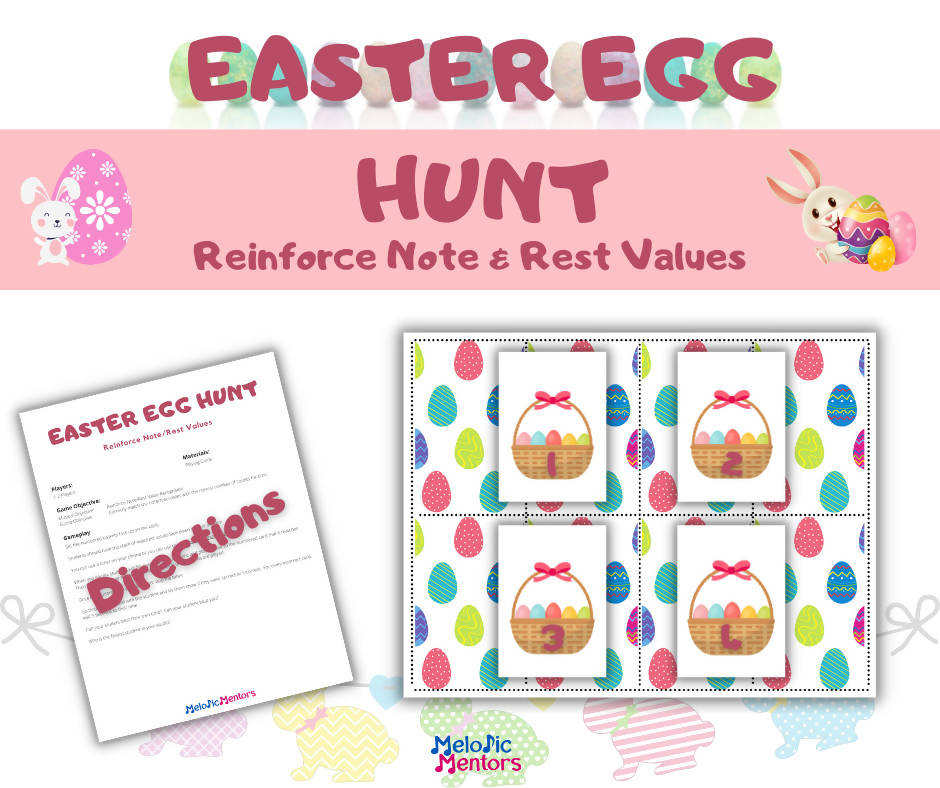 Easter Egg Hunt Note & Rest Values Recognition – Music Teacher Resources