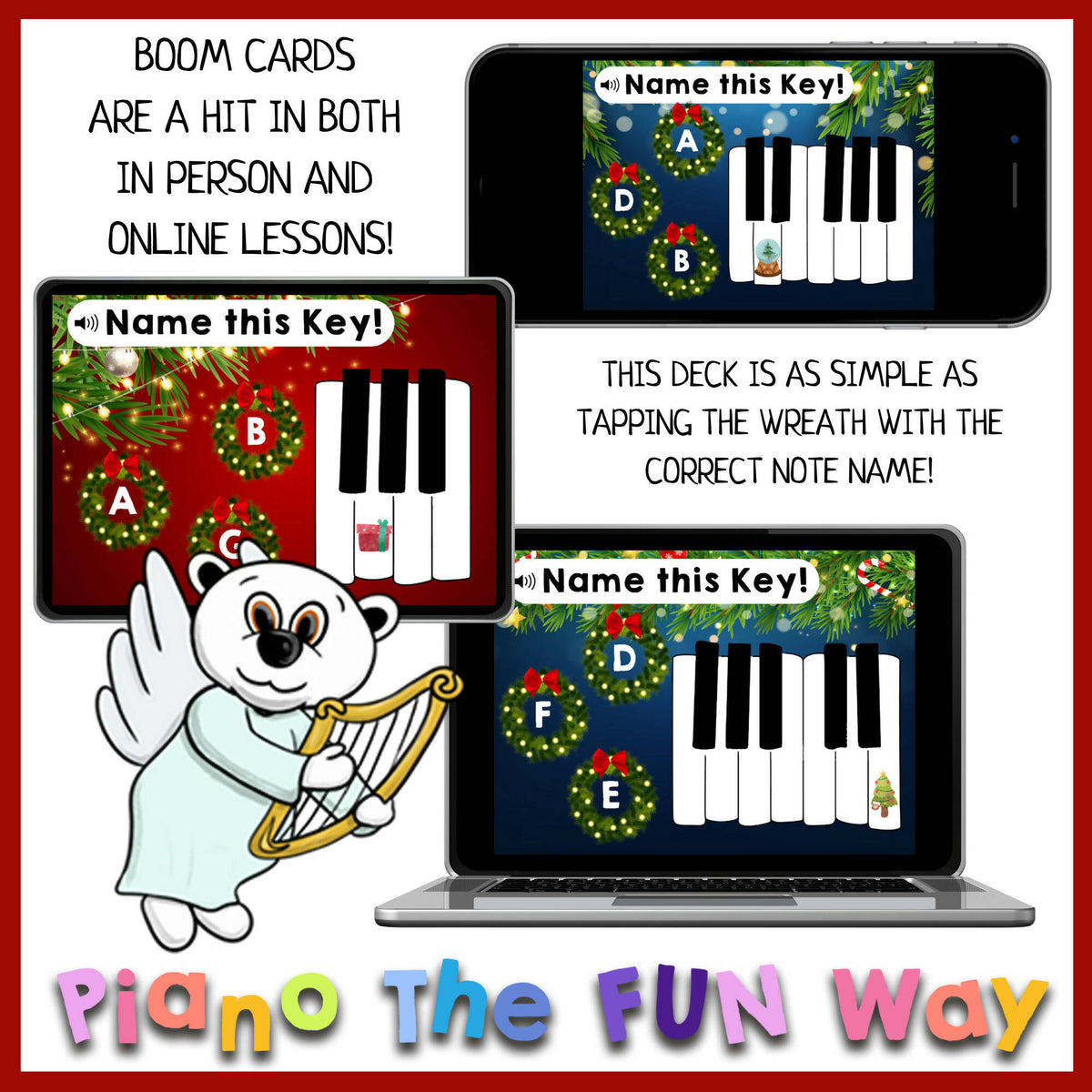 Boom Cards: Piano Keys (Holiday Edition) – Music Teacher Resources