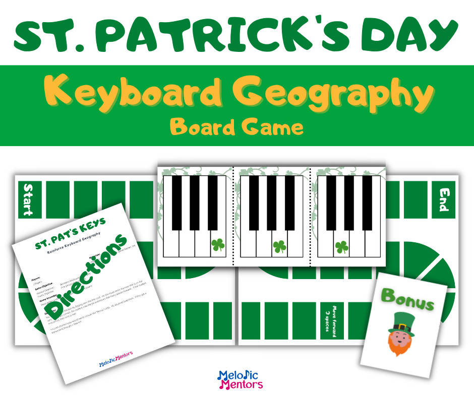 St. Patrick's Day Keyboard Geography Board Game – Music Teacher Resources