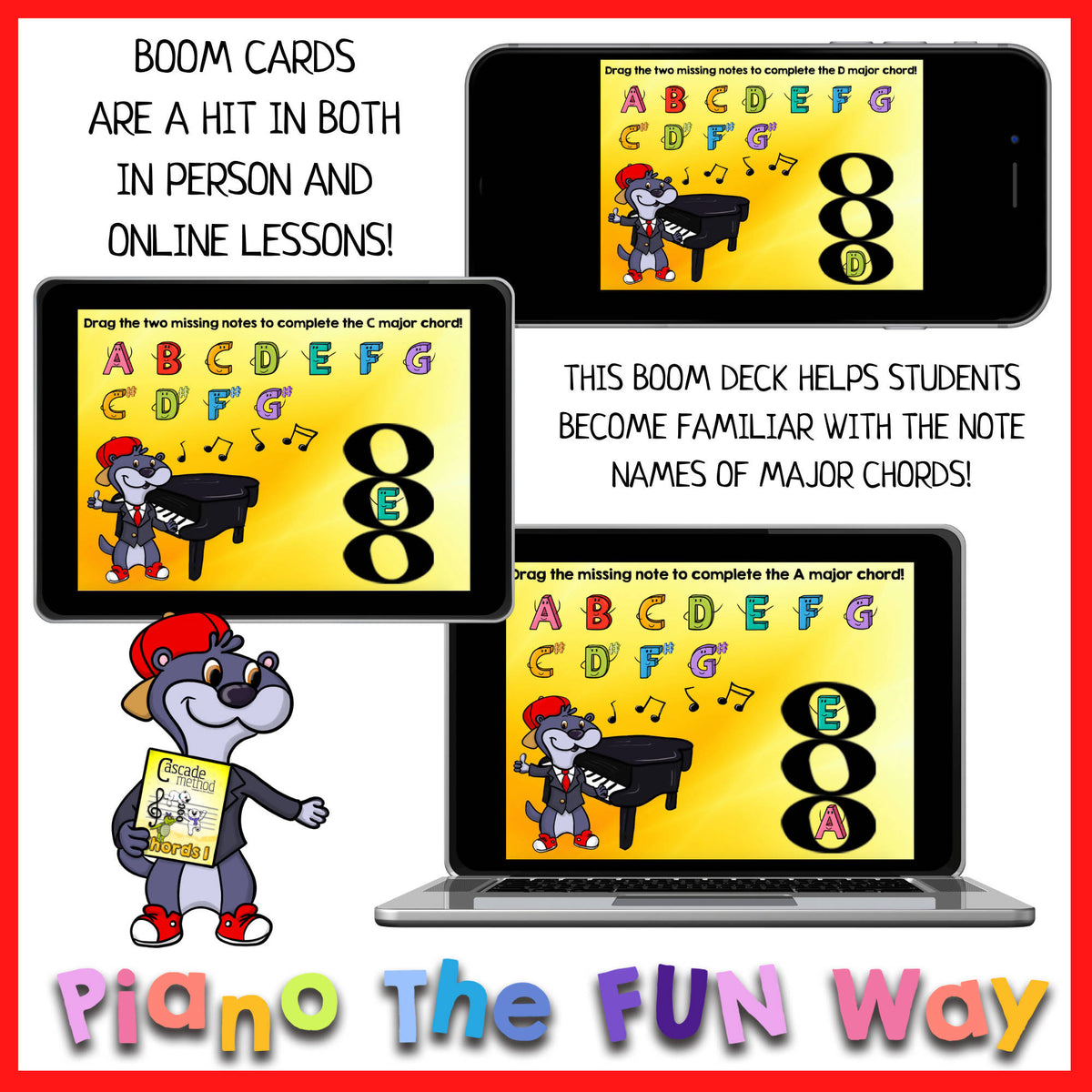 Boom Cards: Major Chords with Oscar the Otter! – Music Teacher Resources