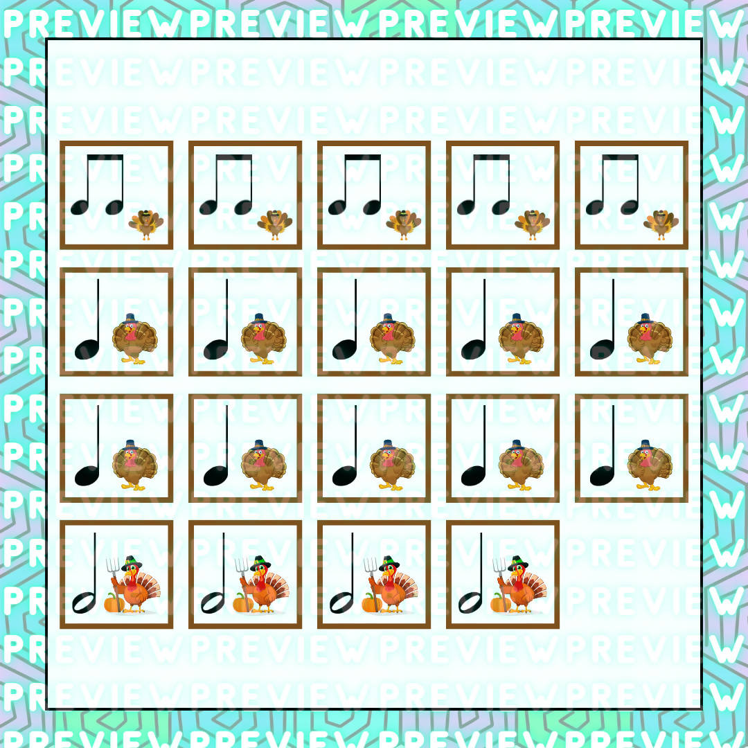 Turkey Rhythms | Thanksgiving Rhythm Game – Music Teacher Resources