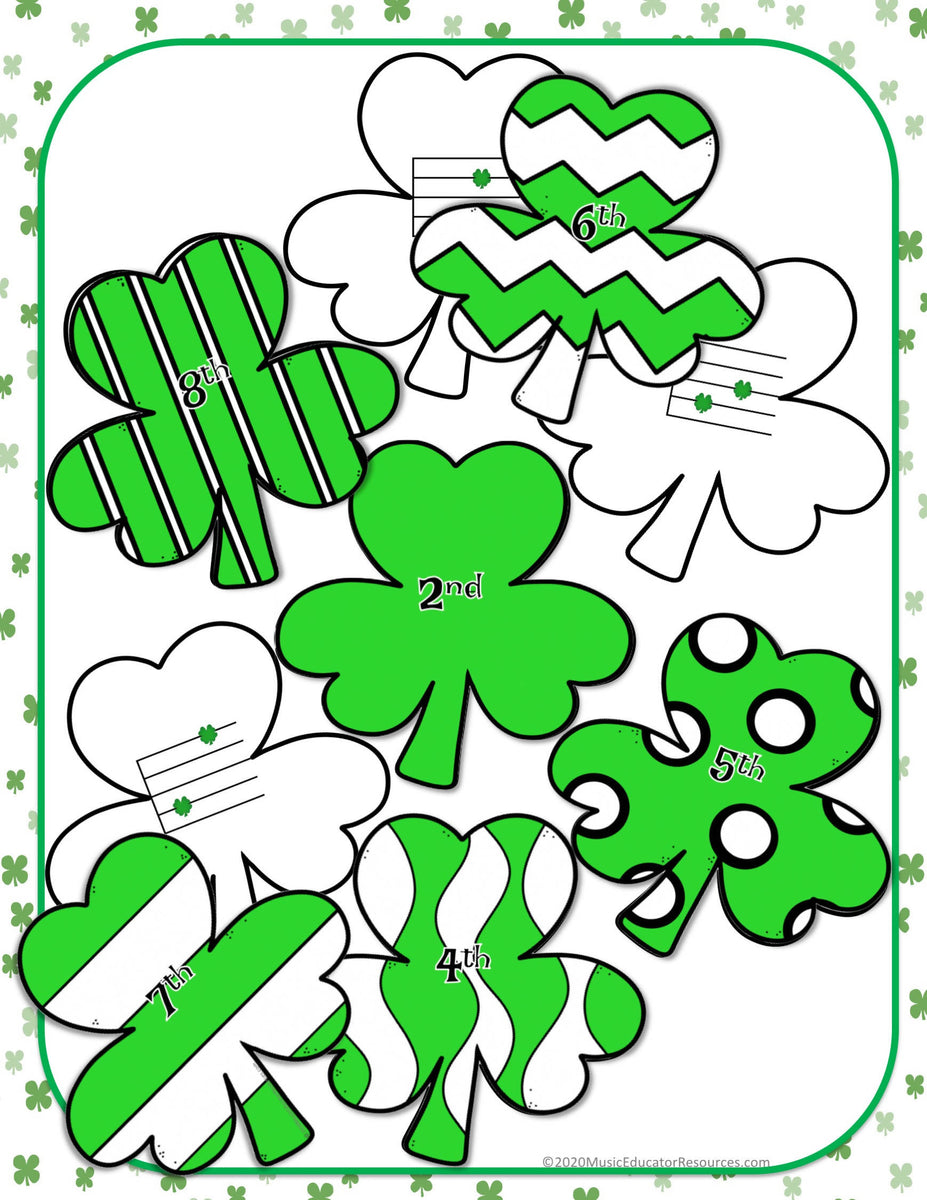 Shamrock Music Interval Match Up Game | St. Patrick's Day – Music ...
