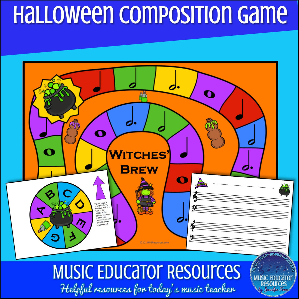 Halloween Music Composition Game | Witches Brew – Music Teacher Resources