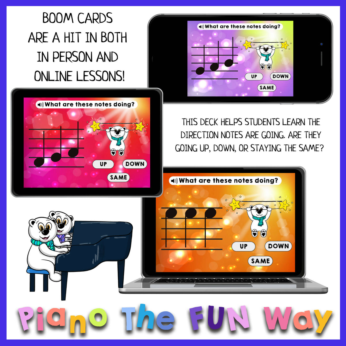 Boom Cards: Directional Reading (Steps) – Music Teacher Resources