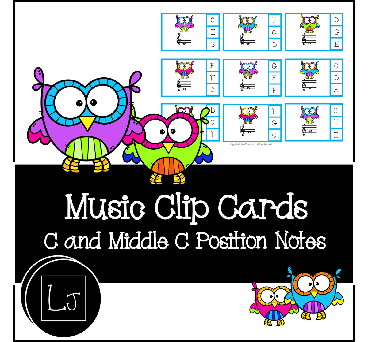 Music Clip Cards: Middle C and C Positions – Music Teacher Resources