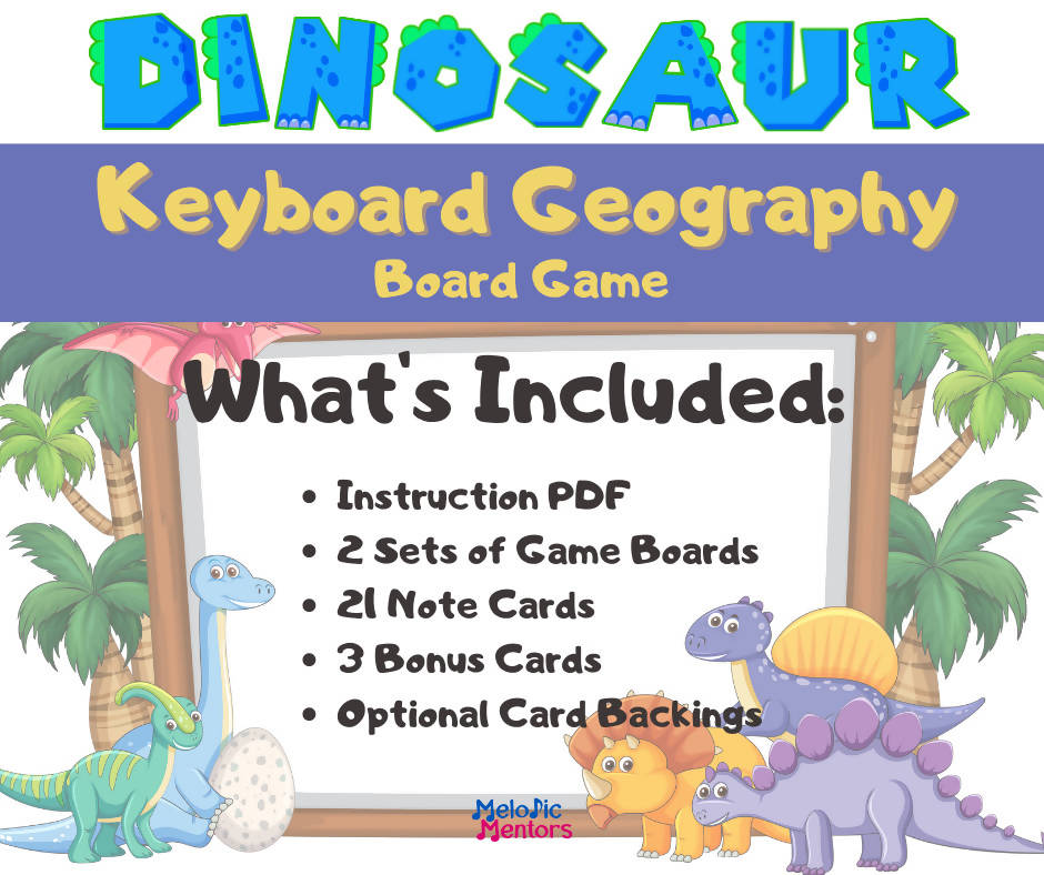 Dinosaur Keyboard Geography – Music Teacher Resources